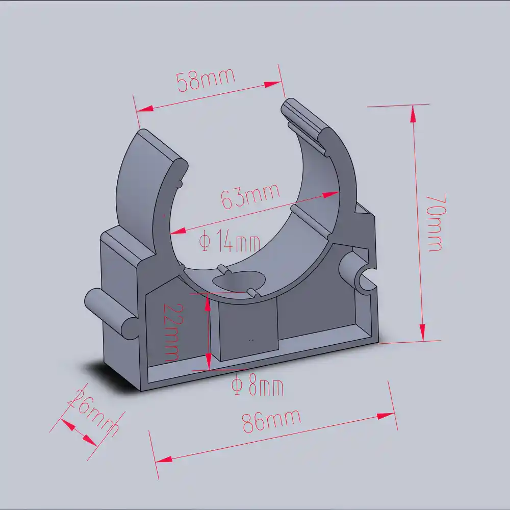 Abrazadera Para Tubos De PP | Forma O y U - JC PANEL